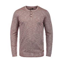 !Solid Rundhalsshirt SOLID "Rundhalsshirt SDMigos", Herren, Gr. L, rot (wine rot), Obermaterial: 100% Baumwolle CO., Shirts Rundhalsshirt