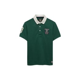 Poloshirt Superdry "VINTAGE PIQUE RUGBY POLO", Herren, Gr. 3XL, hunter gr&uuml;n, Single Jersey, Obermaterial: 100% Baumwolle, bedruckt, relaxed fit normal, Rundhals, Shirts