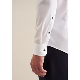 Businesshemd Seidensticker "Schwarze Rose", Herren, Gr. S (37), verl&auml;ngerte &Auml;rmell&auml;ngen, wei&szlig;, 100% Baumwolle, unifarben, skinny fit, 2-Knopf-Manschette, Hemden, X-Slim 1/1 Extra lang Kentkragen Uni
