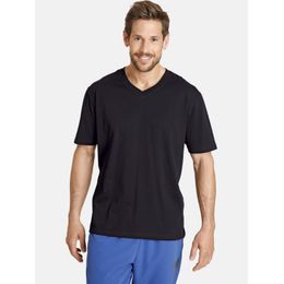 T-Shirt Jan Vanderstorm "Doppelpack T-Shirt OSMO", Herren, Gr. XXXL, schwarz, Obermaterial: 100% Baumwolle CO., regular fit normal, V-Ausschnitt, Shirts T-Shirt