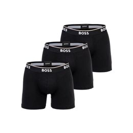 Boxershorts BOSS "Boxershort BoxerBr 3P Power 3er Pack", Herren, Gr. M, schwarz, Obermaterial: 95% Baumwolle CO. 5% Elasthan EL., Unterhosen