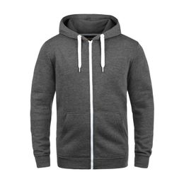 !Solid Kapuzensweatjacke SOLID "Kapuzensweatjacke SDOlli", Herren, Gr. S, grau (med grau m), Obermaterial: 80% Polyester PES. 20% Baumwolle CO., Sweatjacken