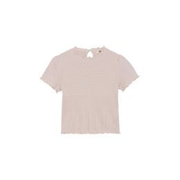 Rundhalsshirt EN FANT "Rundhalsshirt ENT-shirt SS Pointelle", M&auml;dchen, Gr. 116, rosa (veiled rose), Obermaterial: 100% Baumwolle CO., Shirts Rundhalsshirt