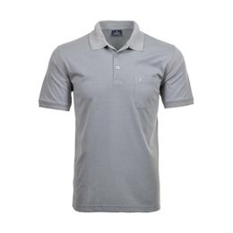 Poloshirt Ragman "Poloshirt Softknit-Polo", Herren, Gr. L, grau (hellgrau), Obermaterial: 70% Baumwolle CO. 30% Polyester PES., Shirts