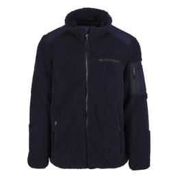 Allwetterjacke Brandit "Brandit Brandit Men Ramble Teddyfleece Jacket", Herren, Gr. L, navy, 100% Polyester, unifarben, normal, amerikanischer Ausschnitt, Jacken