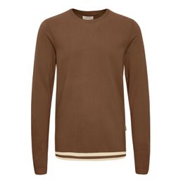 Strickfleece-Pullover Blend "Strickpullover BHPullover", Herren, Gr. L, braun (toffee), Obermaterial: 50% Viskose CV. 28% Polyester PES. 22% Nylon NY., Pullover