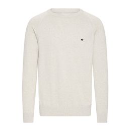 Strickfleece-Pullover Kronstadt "Strickpullover KSEmil", Herren, Gr. XXL, grau (stone mix), Obermaterial: 100% Baumwolle CO., Pullover