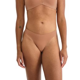 String Sloggi "ZERO Feel Pure String", Damen, Gr. XL, beige (nostalgic braun), Single Jersey, Obermaterial: 54% Modal, 24% Polyamid, 22% Elasthan, Unterhosen String, nat&uuml;rlich und unsichtbar