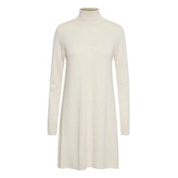 Strickkleid oxmo "Strickkleid OXWinala", Damen, Gr. L, N-Gr, grau (oyster grau melange), Obermaterial: 70% Viskose CV. 30% Nylon NY., Kleider Strickkleid