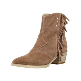 Bikerboots Nero Giardini "Nero Giardini Stiefelette Veloursleder", Damen, Gr. 38, braun, Veloursleder, Schuhe Bikerboots
