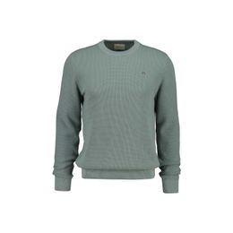 Sweater Gant "Strickpullover MICRO TEXTURED COTTON C-NECK 1er Pack", Herren, Gr. L, gr&uuml;n (eukalyptus (ceramic grau)), Obermaterial: 100% Baumwolle CO., Sweatshirts Sweater