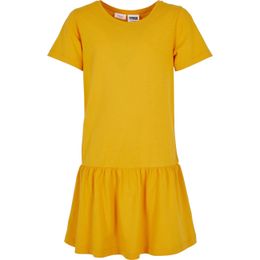 Shirtkleid Urban Classics "Urban Classics Damen Girls Valance Tee Dress", M&auml;dchen, Gr. 122/128, Normalgr&ouml;&szlig;en, magicmango, 100% Baumwolle, unifarben, loose fit, Rundhals, Kleider Shirtkleid