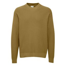 !Solid Strickfleece-Pullover SOLID "Strickpullover SDHami", Herren, Gr. L, gr&uuml;n (olive drab), Obermaterial: 70% Baumwolle CO. 30% Nylon NY., Pullover