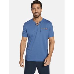T-Shirt Jan Vanderstorm "Doppelpack T-Shirt MAYKO", Damen, Gr. L, blau (dunkelblau royal blau), Obermaterial: 100% Baumwolle CO., Shirts T-Shirt