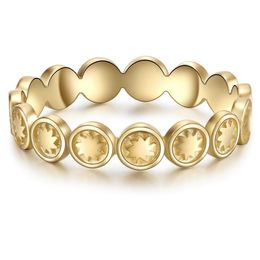 Lulu & Jane Fingerring LULU & JANE "AV215" Gr. 54, gelbgold, Fingerringe, Damen, 54, Messing, 3,7mm, Fingerring