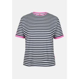 T-Shirt SALZHAUT "Shirt UCK", Damen, Gr. S, blau (navy sanftes wei&szlig;), Obermaterial: 100% Baumwolle CO., Shirts T-Shirt