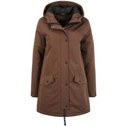 Langmantel oxmo "Parka OXTamila", Damen, Gr. L, braun (carafe), Obermaterial: 100% Polyester PES., M&auml;ntel