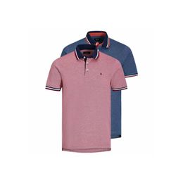 Jack & Jones Poloshirt JACK & JONES "Poloshirt JJEPAULOS POLO 2PK 2er Pack", Herren, Gr. L, rot (rot, blau), Obermaterial: 100% Baumwolle CO., Shirts