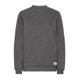 Longpullover oxmo "Sweater OXKaren", Damen, Gr. M, grau (dunkelgrau melange), Obermaterial: 80% Polyester PES. 20% Baumwolle CO., Pullover Longpullover
