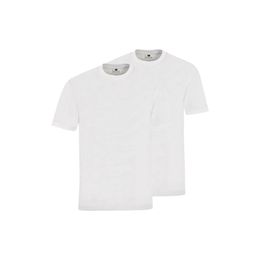 T-Shirt Hajo "T-Shirt 2er Pack", Herren, Gr. L, wei&szlig;, Obermaterial: 100% Baumwolle CO., Shirts T-Shirt