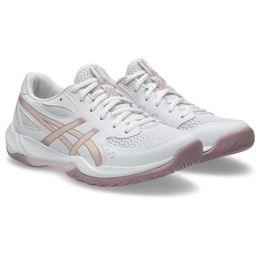 Hallenschuh asics "GEL-ROCKET 12", Damen, Gr. 39,5, wei&szlig;, pearl pink, Textil, Schuhe Hallenschuh, besonders geeignet f&uuml;r Handball und Volleyball