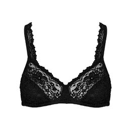 B&uuml;gelloser BH Nina von C. "BH ohne B&uuml;gel Millefleurs", Damen, Gr. 75, Cup A, schwarz, Obermaterial: 85% Polyamid PA. 15% Elasthan EL., BHs