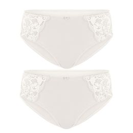 Slip SuSa "2er Pack Damen Slip Latina", Damen, Gr. 38, beige (champagner champagner), Obermaterial: 78% Polyamid PA. 16% Elasthan EL. 6% Baumwolle CO., Unterhosen Slip