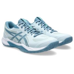 Hallenschuh asics "GEL-TACTIC 13", Herren, Gr. 46,5, cool grau, saba blau, Synthetik, Schuhe Hallenschuh, besonders geeignet f&uuml;r Handball und Volleyball