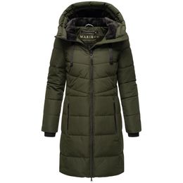 Winterjacke Marikoo "Natsukoo XVI", Damen, Gr. S, gr&uuml;n (schwarz olive), Obermaterial: 100% Polyester, Jacken Winterjacke, Stepp Mantel mit gro&szlig;er Kapuze