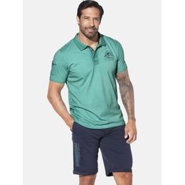 Poloshirt Jan Vanderstorm "Poloshirt HOLTAR", Herren, Gr. 7XL, blau (t&uuml;rkis), Obermaterial: 100% Baumwolle CO., Shirts