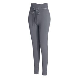 Leggings YEAZ "Leggings RUNWAY", Damen, Gr. L, US, grau, Obermaterial: 87% Nylon NY. 13% Elasthan EL., Hosen Leggings