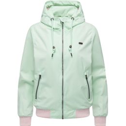Outdoorjacke Ragwear "Nuggeta Summer YOUMODO", Damen, Gr. M (38), mint, Obermaterial: 100% Polyester. Innenfutter: 100% Polyester, l&auml;ssig geschnitten h&uuml;ftlang, hoch geschlossener Ausschnitt, &Auml;rmel ohne &Auml;rmelschlitz Rippb&uuml;ndchen, Jacken Outdoorjacke, L&auml;ssige &Uuml;bergangsjacke mit Kapuze