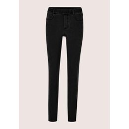 Madeleine Mode Regular-fit-Jeans MADELEINE "Jeggings Denim-Leggings mit Schlupfbund", Damen, Gr. 18, K-Gr, schwarz (schwarz denim), Obermaterial: 57% Baumwolle CO. 21% Lyocell CLY. 17% Polyester PES. 5% Elasthan EL., Jeans