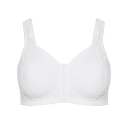 Entlastungs-BH SuSa "Vorderverschluss BH London", Damen, Gr. 100, Cup C, wei&szlig;, Stoff, Obermaterial: 77% Polyamid PA. 23% Elasthan EL., BHs Entlastungs-BH