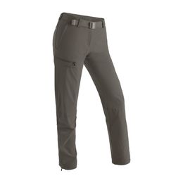 Funktionshose Maier Sports "Inara slim", Damen, Gr. 36, Normalgr&ouml;&szlig;en, braun (schlamm), 90% Polyamid, 10% Elasthan, Hosen Funktionshose, Herren Wanderhose, atmungsaktive Outdoor-Hose, 4 Taschen, Slim Fit