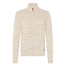 Strickjacke Blend "Trainingsjacke BHDano", Herren, Gr. L, beige (bone wei&szlig;), Obermaterial: 70% Baumwolle CO recyc.. 30% Polyester Pol. recyc.., Strickjacken Strickjacke