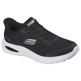 Slip-On Sneaker Skechers "SKECH-AIR SUMMITS", Herren, Gr. 46, schwarz, wei&szlig;, Lederimitat, Textil, Schuhe, Slipper, Freizeitschuh, Halbschuh in veganer Verarbeitung