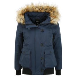 Winterjacke oxmo "Winterjacke OXAcila", Damen, Gr. L, blau (insignia blau), Obermaterial: 100% Nylon NY., Jacken Winterjacke