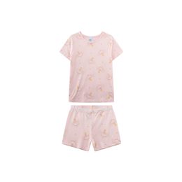 Schlafanzug Sanetta "Pyjama Schlafanzug Fee kurz Kids", M&auml;dchen, Gr. 104, pink (rosa), Obermaterial: 50% Baumwolle CO. 50% Modal CMD., Homewear-Sets Schlafanzug