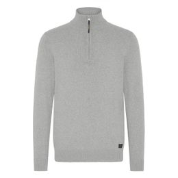 !Solid Troyer SOLID "Troyer SDAKANVIS", Herren, Gr. S, grau (gray melange), Obermaterial: 70% Baumwolle CO recyc.. 30% Polyester Pol. recyc.., Pullover Troyer