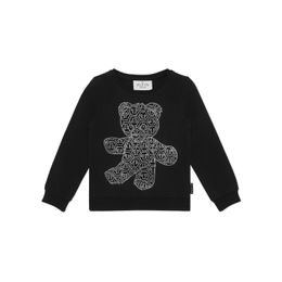 Sweatshirt Philipp Plein "Teddy", M&auml;dchen, Gr. 16, 02, schwarz, Obermaterial: 5% Elasthan, 95% Baumwolle, Sweatshirts Sweatshirt
