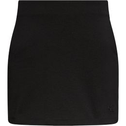 Minirock Calvin Klein Jeans "INTERLOCK MINI SKIRT", Damen, Gr. L (42), schwarz, Web, Obermaterial: 78% Polyester, 18% Viskose, 4% Elasthan, unifarben, figurbetont mini, R&ouml;cke Minirock, Figurbetonte Passform
