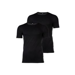 Unterhemd BOSS "Unterhemd TShirtRN 2P Modern 2er Pack", Herren, Gr. L, N-Gr, schwarz, Obermaterial: 95% Baumwolle CO. 5% Elasthan EL., Unterhemden Unterhemd