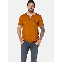 T-Shirt Jan Vanderstorm "T-Shirt HAFTOR", Herren, Gr. XXXL, orange, Obermaterial: 100% Baumwolle CO., comfort fit normal, Serafino, Shirts T-Shirt