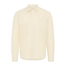 Leinenhemd Blend "Leinenhemd BHBay Linen", Herren, Gr. S, N-Gr, beige (bleached sand), Obermaterial: 55% Leinen LI. 45% Baumwolle CO., Hemden