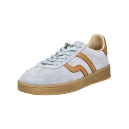 Sneaker Gant "Gant Sneaker Veloursleder", Damen, Gr. 37, hellblau, braun, Veloursleder, Schuhe Sneaker