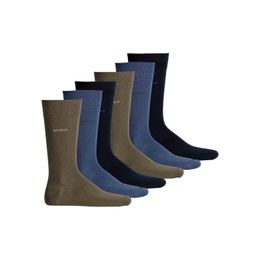 Kurzsocken BOSS "Socken 3P RS Uni Colors CC 6er Pack", Herren, Gr. 43-46, bunt (mehrfarbig), Obermaterial: 75% Baumwolle CO. 23% Polyamid PA. 2% Elasthan EL., Socken