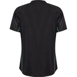 Trainingsshirt Hummel "HMLBLAZE 2.0 TRAINING JERSEY S/S", Herren, Gr. XXL (56), schwarz, pool blau, Obermaterial: 100% Polyester, Shirts, fester Sitz, f&uuml;r Fitness und Sportmode, mit Bel&uuml;ftung