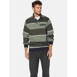 Sweatshirt Babista "Sweatshirt NICOLAO", Herren, Gr. S, gr&uuml;n (dunkelgr&uuml;n gestreift), Obermaterial: 100% Baumwolle CO., Sweatshirts Sweatshirt