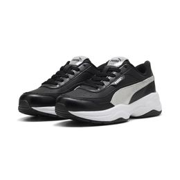 Sneaker Puma "Cilia Mode Metallic Whisper Sneakers Damen", Damen, Gr. 35,5, schwarz silber wei&szlig; metallic, Obermaterial: Synthetik, Textil; Futter: Textil; Innensohle: Keine Angabe; Laufsohle: Synthetik, Gummi, Schuhe Sneaker